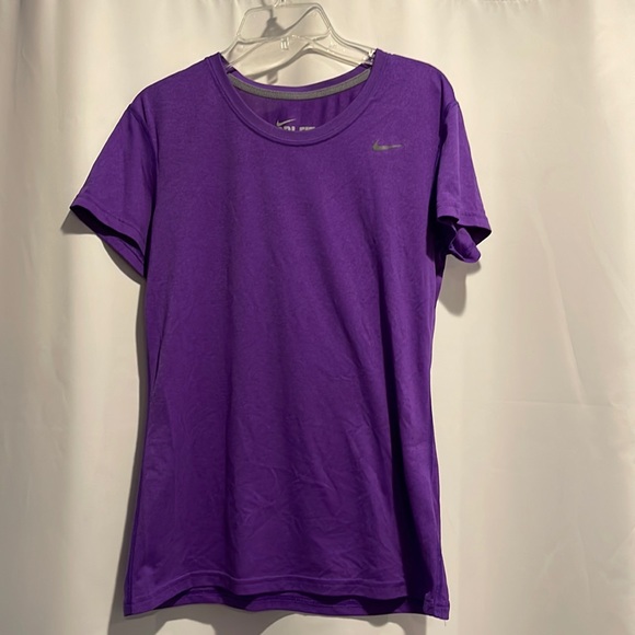 Nike | Tops | Nike Dri Fit Purple Short Sleeve Workout Top Size Small ...